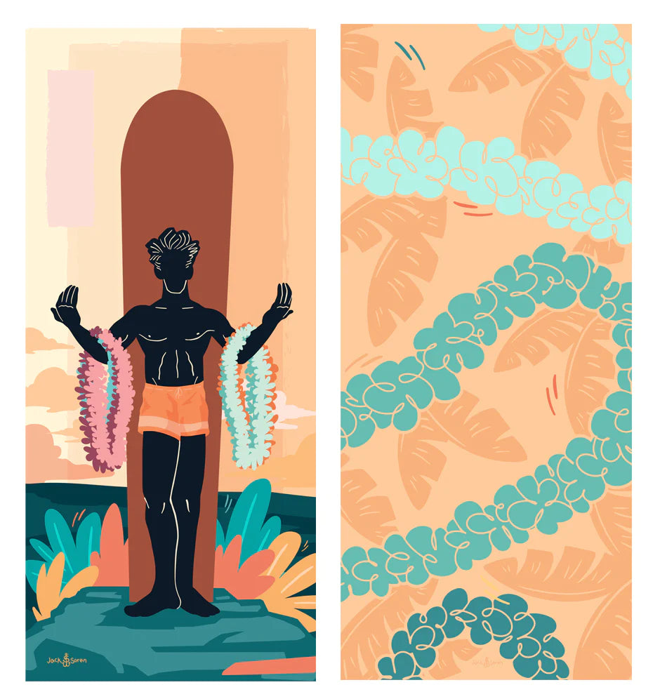 Surfer Towel "Legacy" by Jack Soren – Pualani Hawaii Beachwear