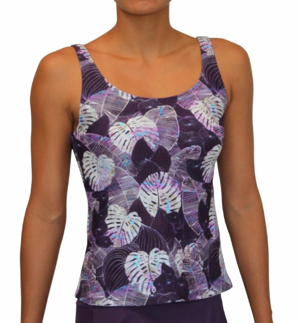 Scoop Tankini Monstera – Pualani Hawaii Beachwear